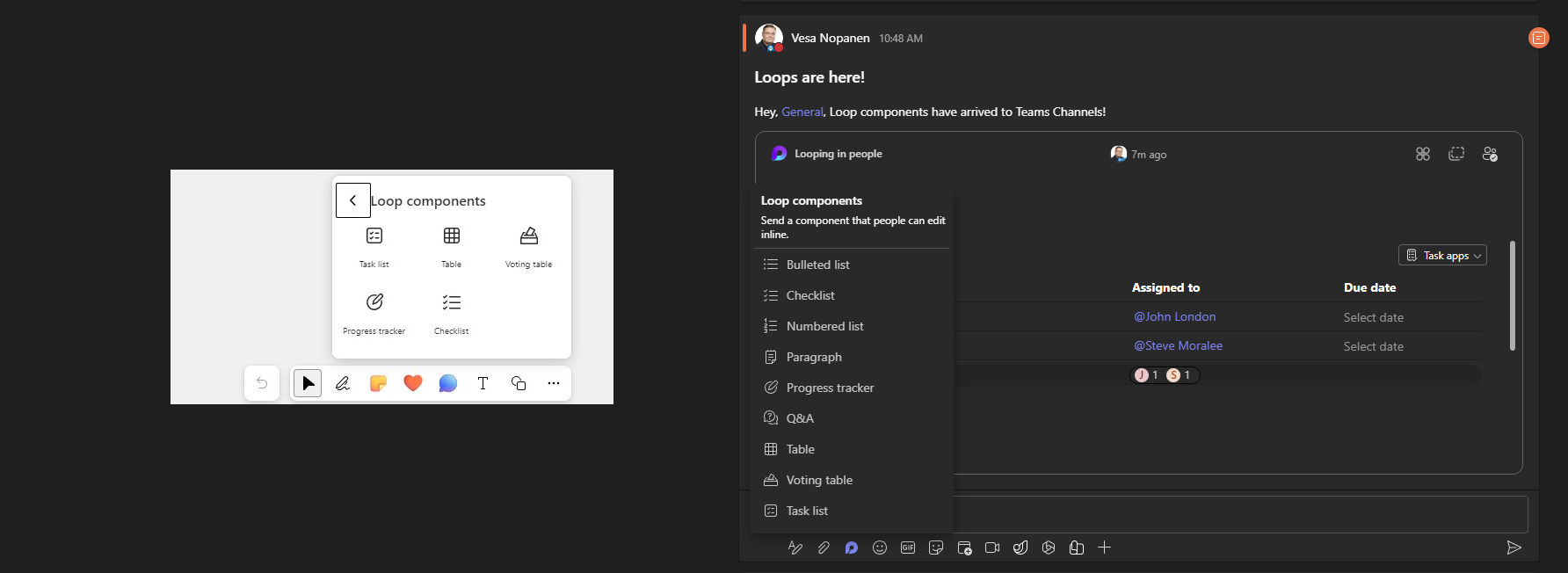 How to create Loops in Microsoft Teams channels and in Whiteboard ...