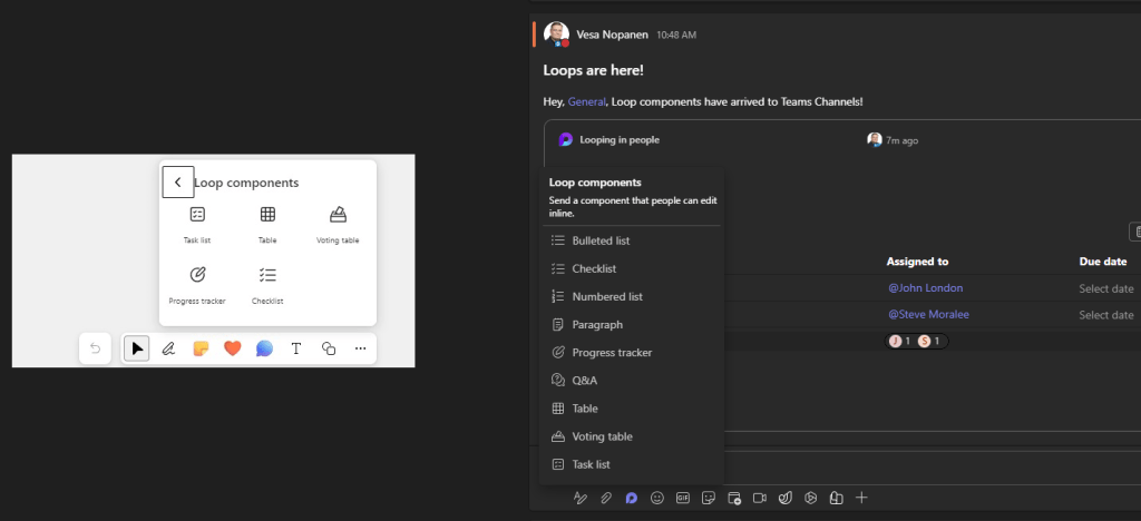 How to create Loops in Microsoft Teams channels and in Whiteboard ...