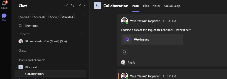 How to work with Loop Workspaces in Teams Channels – Vesa Nopanen ...