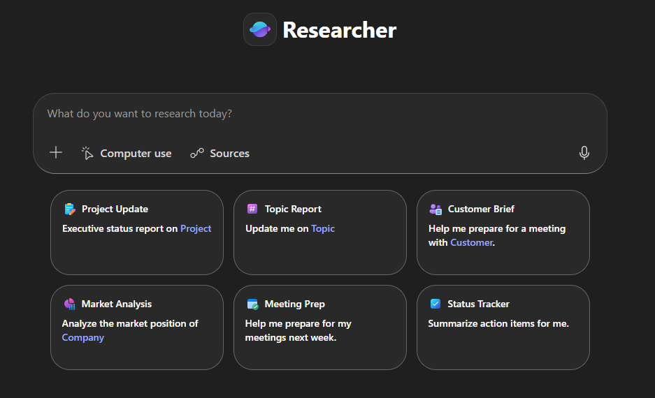 Researcher Agent with Computer Use in Microsoft 365 Copilot – Vesa ...