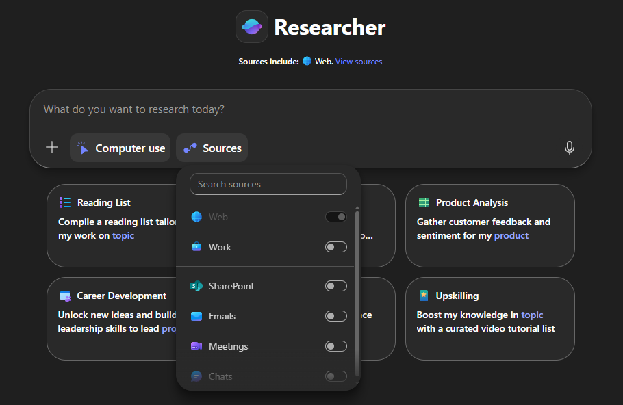 Researcher Agent with Computer Use in Microsoft 365 Copilot – Vesa ...